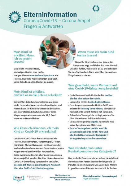 MS Gföhl - ELTERNINFORMATION CORONA